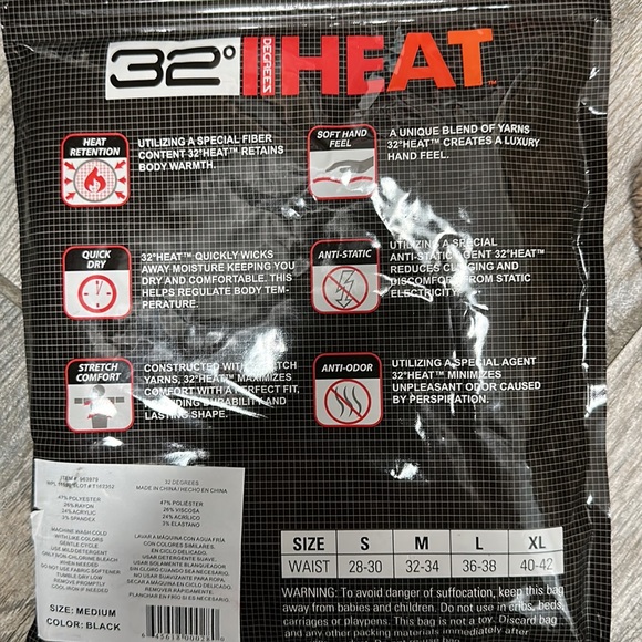 Weatherproof | Pants | 32 Degrees Heat Mens Thermal Base Layer Pant ...